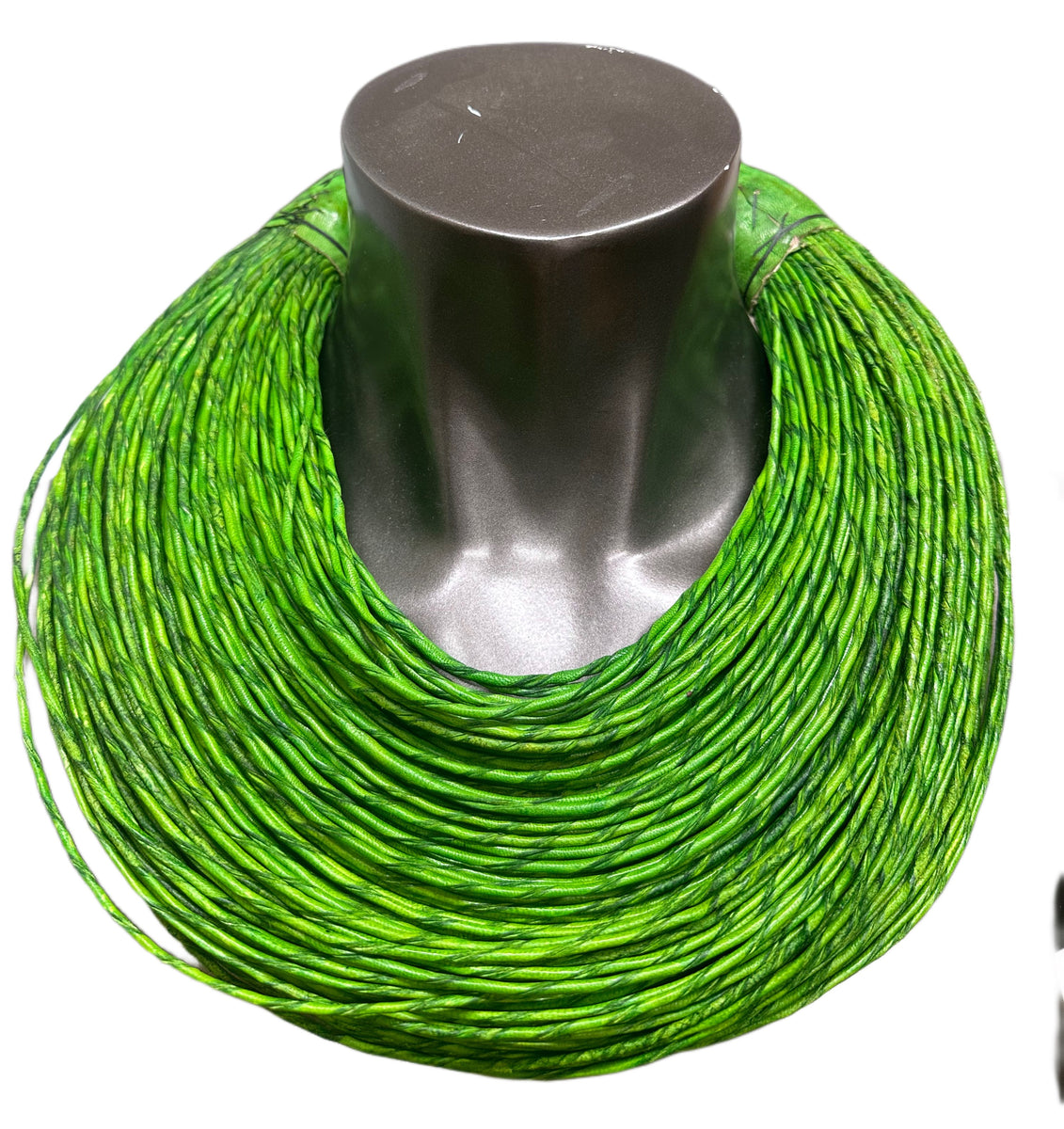 Green Rolled Leather Necklace – Chikodi’s World