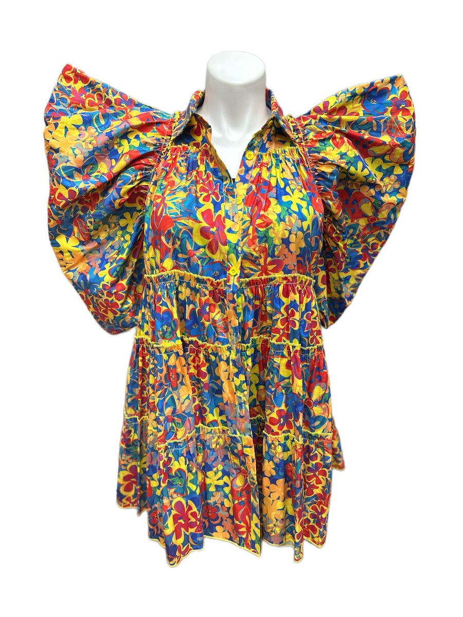 Tiered Puff Shoulder Jacket Dress – Chikodi’s World