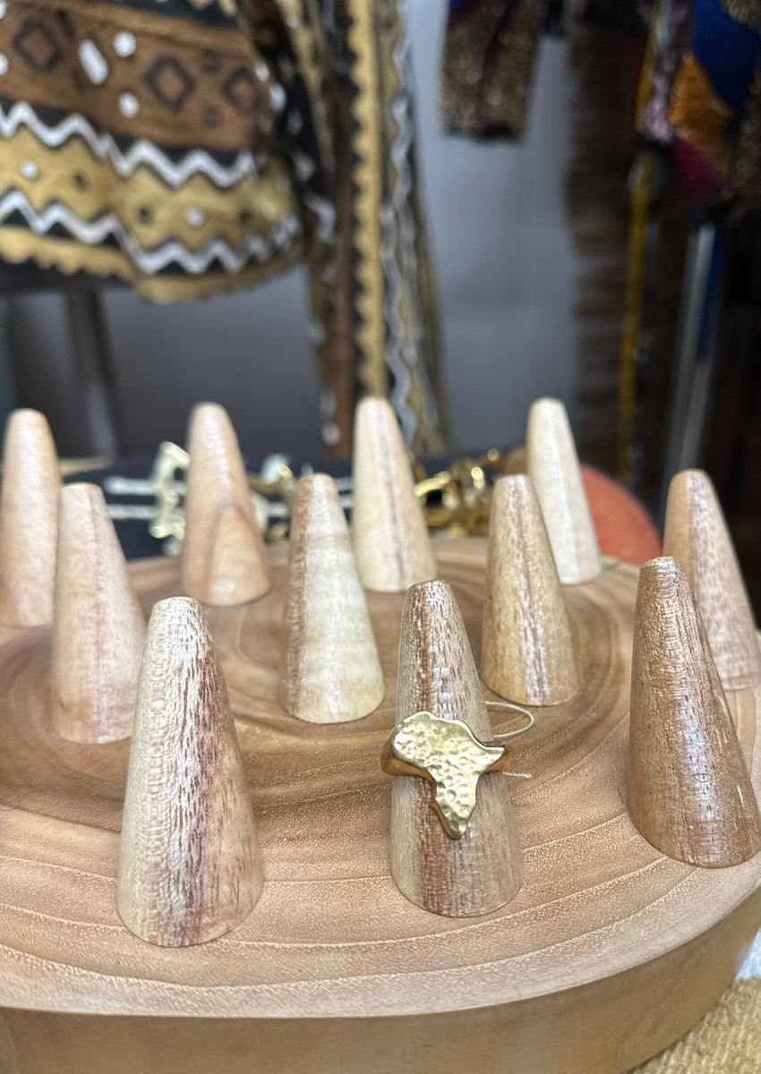 Small Solid Brass Handmade Africa Ring – Chikodi’s World